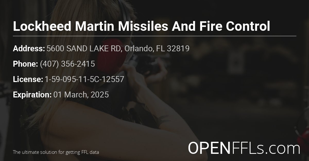 OpenFFLs.com - Lockheed Martin Missiles And Fire Control 1-59-095-11-5C ...
