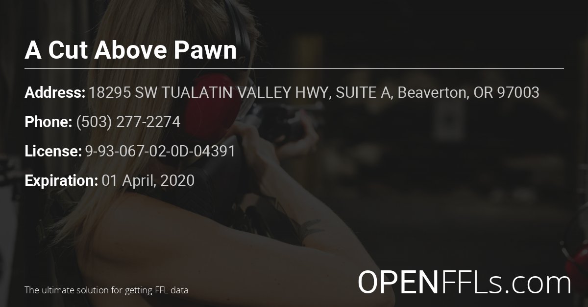 OpenFFLs.com - A Cut Above Pawn 9-93-067-02-0D-04391